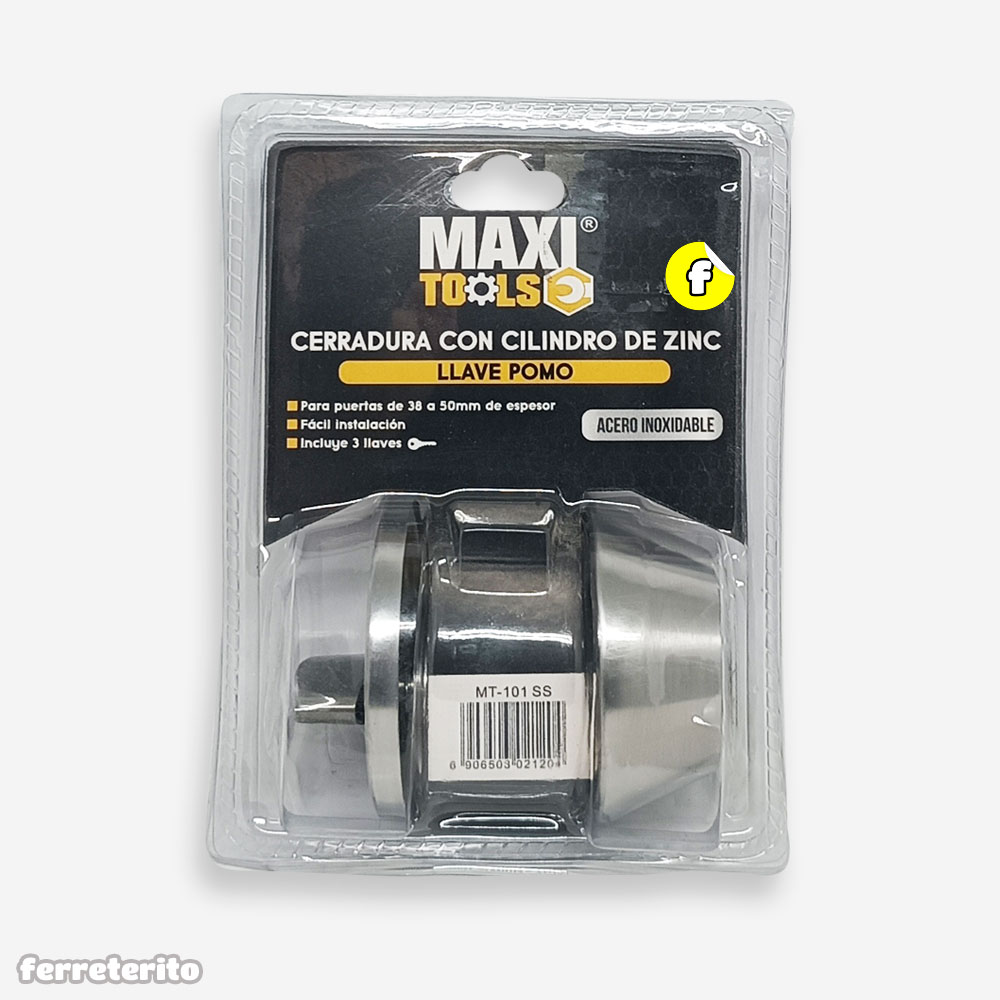 Cerradura Cerrojo Llave y Mariposa 3 Llaves MAXI TOOLS (MT-101-SS ...
