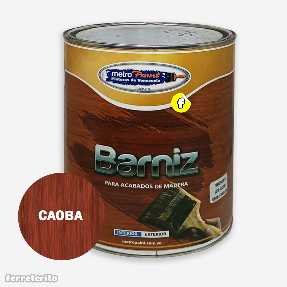 Barniz Caoba (1 Galon) METROPAINT - Ferreterito Margarita